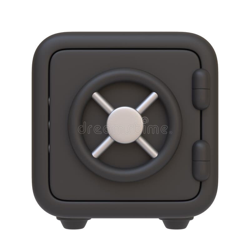 3D Black Safe Vault with Combination Lock Stock Photo - Image of black ...