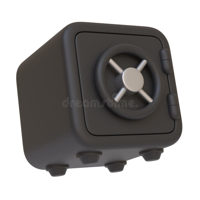 3D Black Safe Vault with Combination Lock Stock Image - Image of ...