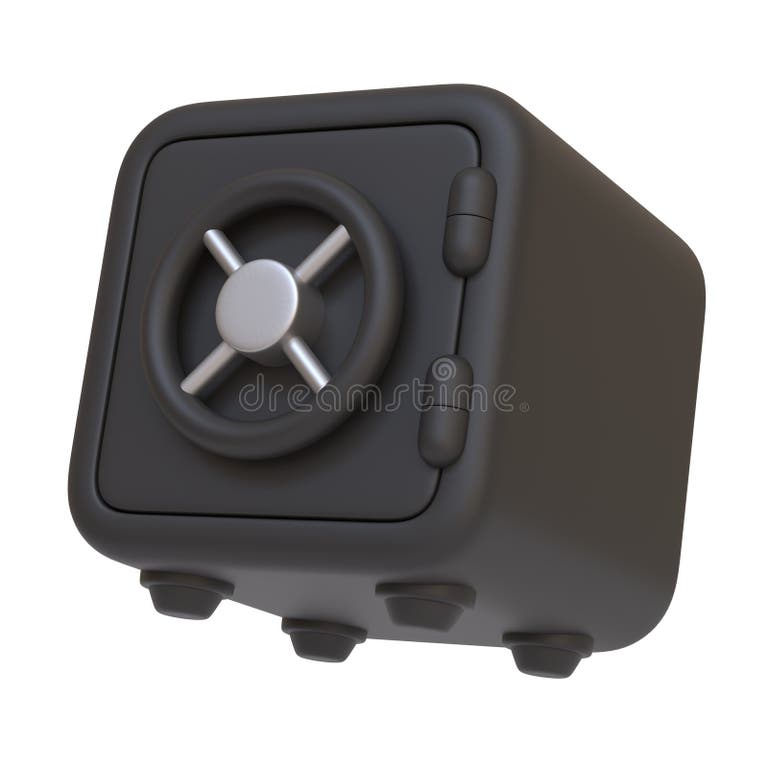 3D Black Safe Vault with Combination Lock Stock Photo - Image of ...