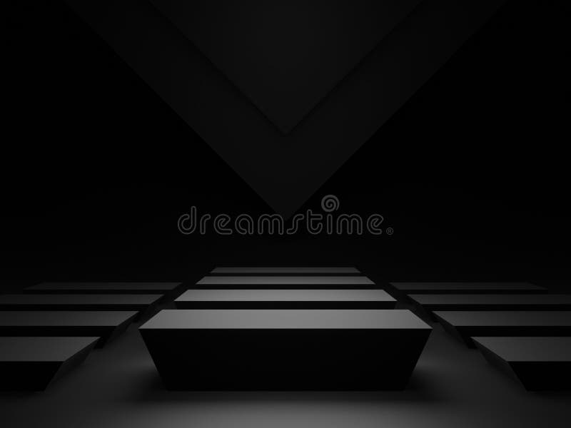3D Black Step Background. Black Stair Stock Illustration - Illustration ...
