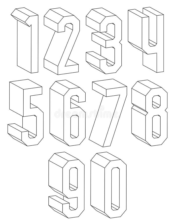 Geometric Numbers Stock Illustrations – 13,434 Geometric Numbers Stock ...