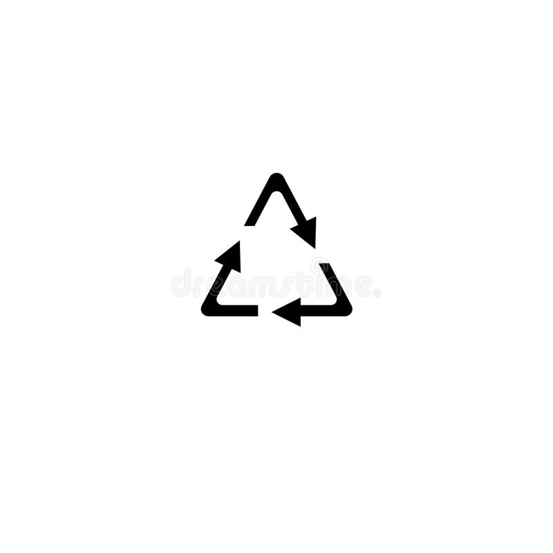 2D Black and White Recycling Icon Illustration Stock Illustration ...