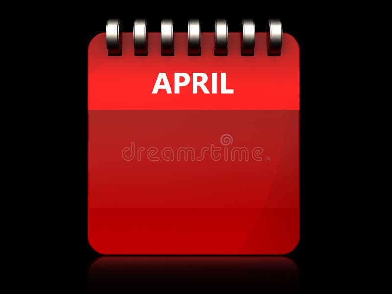 April Calendar Icons stock vector. Illustration of color - 27069376