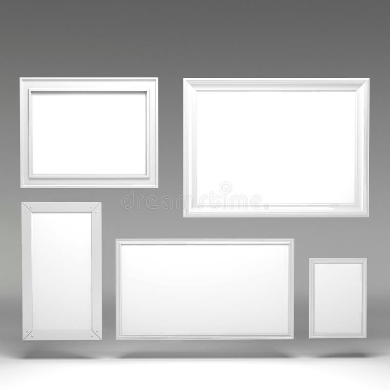3d blank frames stock illustration. Illustration of monochrome - 37044132