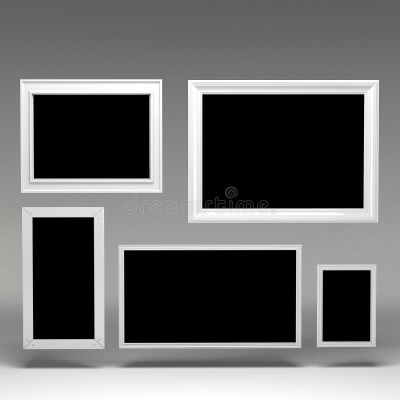 3d blank frames stock illustration. Illustration of rough - 37044155