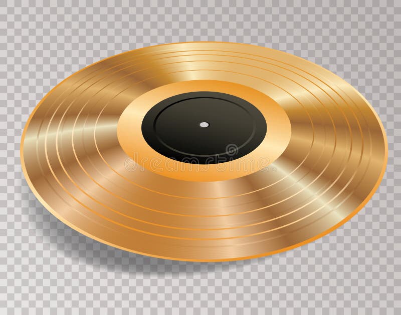 Blank golden LP frame stock vector. Illustration of record - 88696914