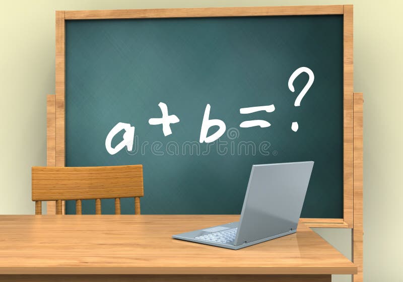 3d blank stock illustration. Illustration of desk, stand - 97960652