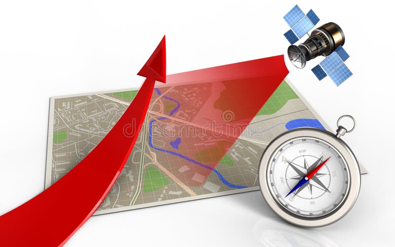 Roadmap with Upward Trend Arrow and Colored Stages on Dark Purple ...