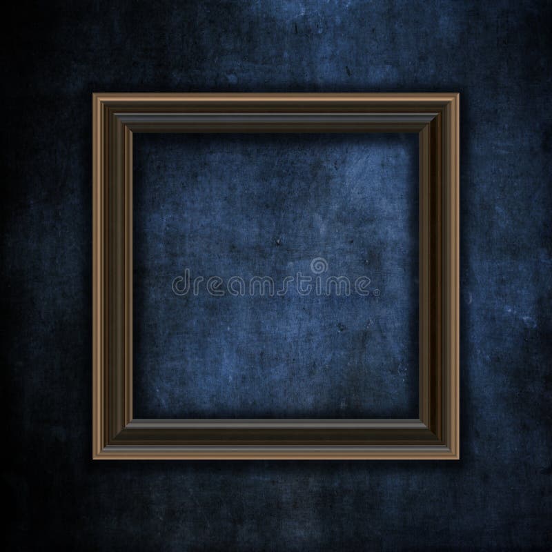 3D Blank Picture Frame on a Grunge Background Stock Image - Image of ...