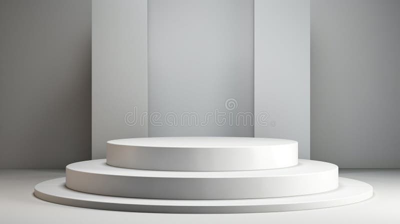 3d Blank White Podium for Your Product. Generative AI Stock ...