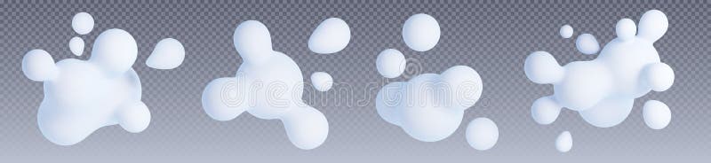 3D Blob Liquid Abstract Shapes Stock Illustration - Illustration of ...