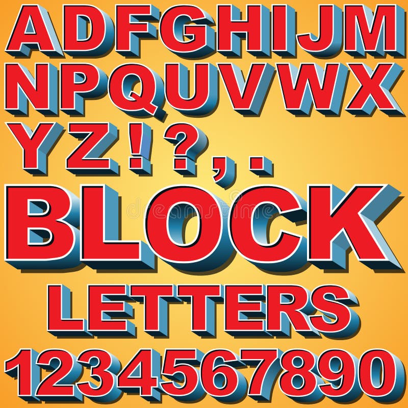 Alphabet In Block Letters