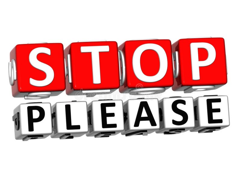 Stop please stock illustration. Illustration of character - 36120500