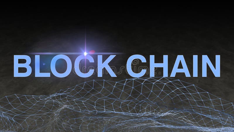 3D Blockchain Digital Network ,concept Stock Illustration ...