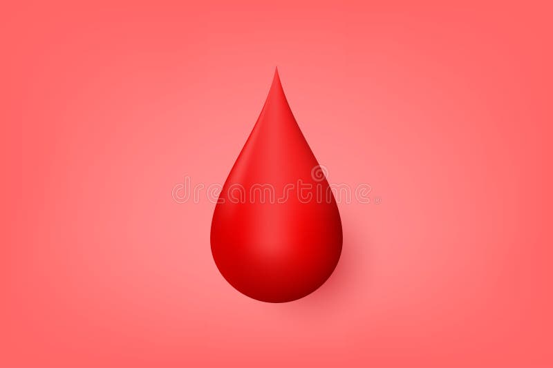 3d Blood Droplet Icon. Blood Donation Concept Stock Vector ...