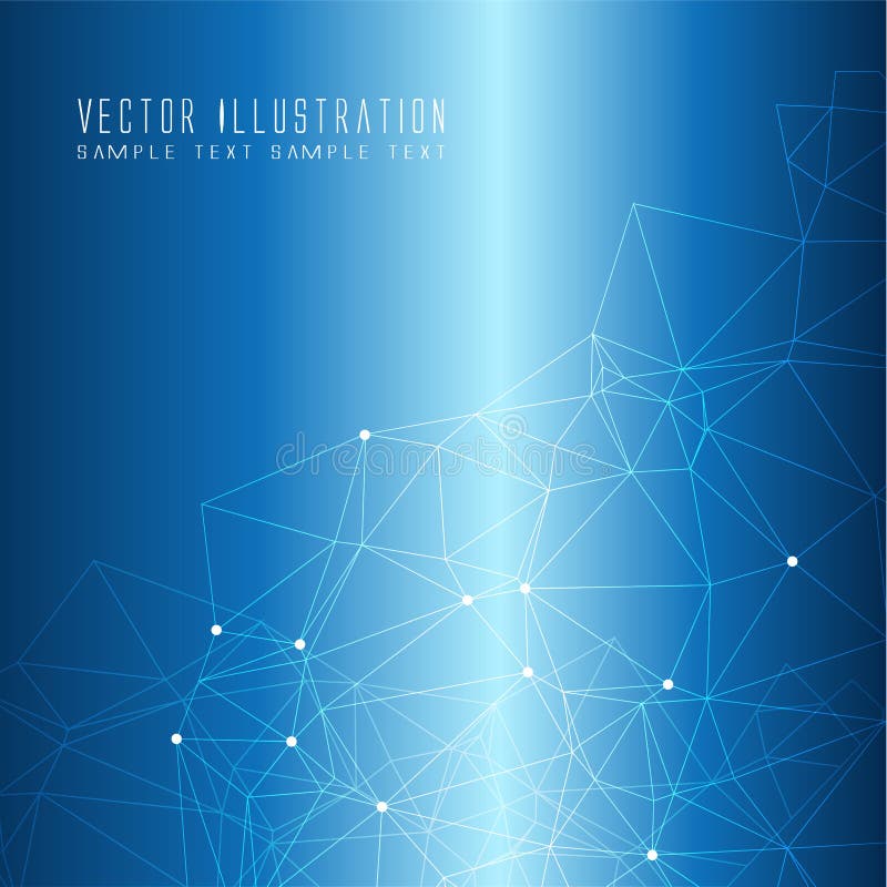 3D Blue Abstract Mesh Background Stock Illustration - Illustration of ...