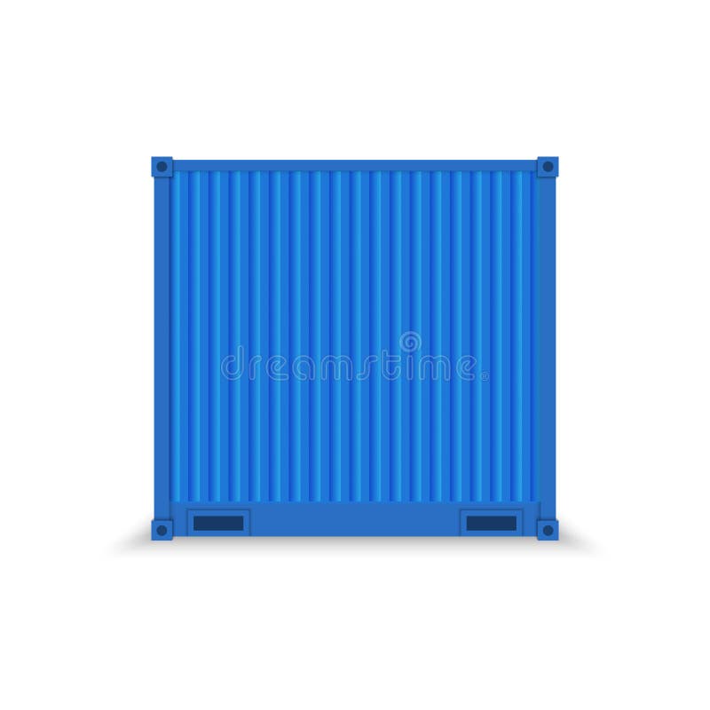 3d Blue Cargo Ship Container Stock Vector - Illustration of export ...