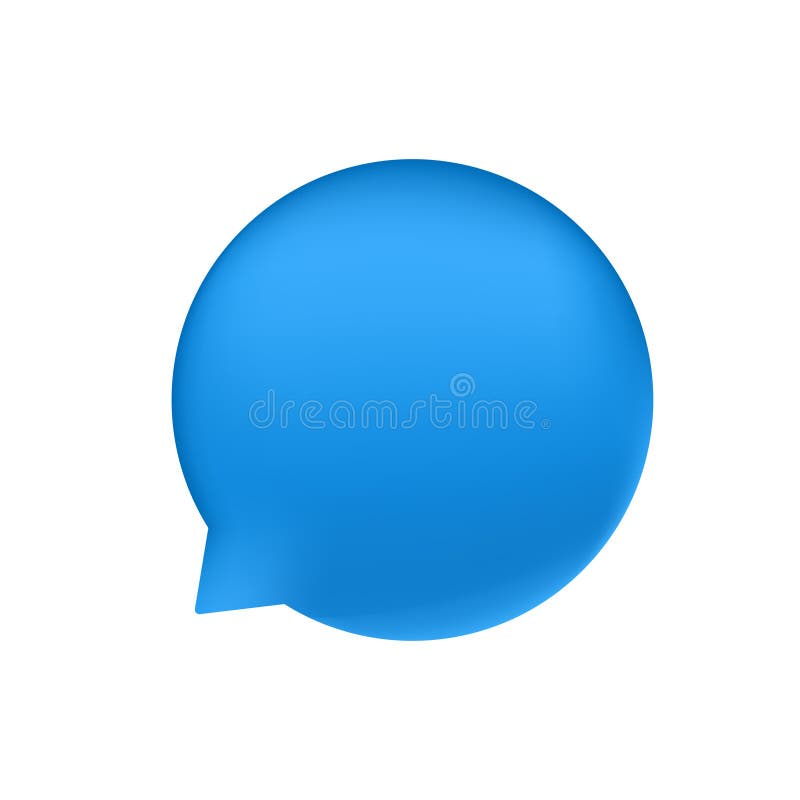3d blue chat bubble blue stock vector. Illustration of silhouette ...