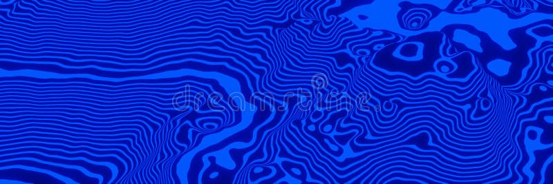 3D Blue Contour Layers. Futuristic Data Stock Illustration ...