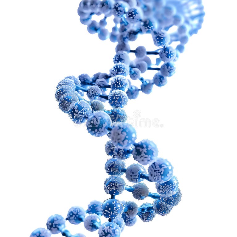 3D Blue DNA Helix Sequence Element Isolated Stock Photo - Image of ...