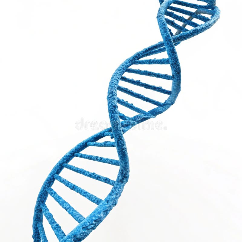 3d Blue Dna Helix Sequence Element Isolated on Transparent Background ...