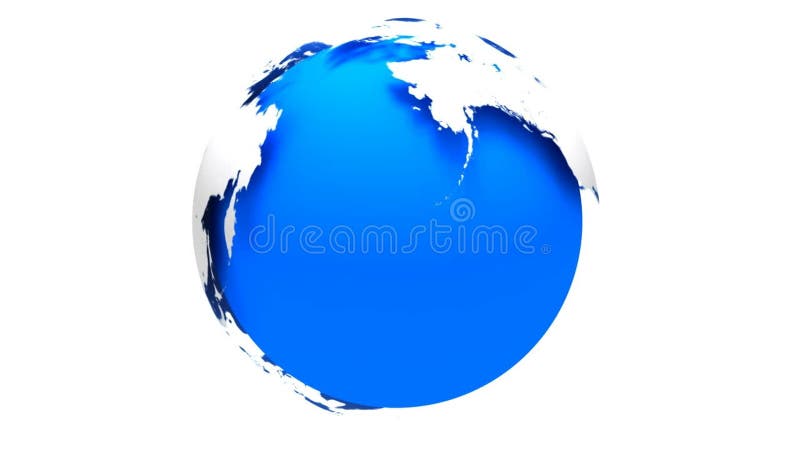 3D Blue Earth Hologram Animation Background Backdrop. Alpha Channel ...