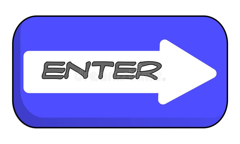 3d Blue Enter Button Graphics Stock Illustration - Illustration of ...