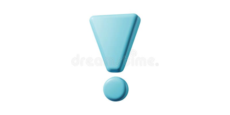 3D Blue Exclamation Mark. Symbol of Alert, Attention, and Emphasis in ...