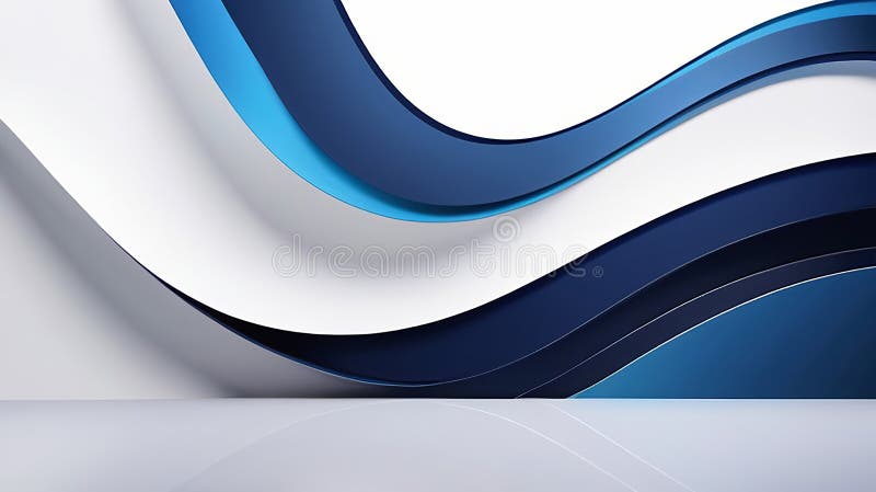 3D Blue and Grey Abstract Wavy Background, Providing a Fresh and ...