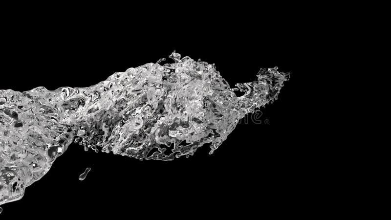 Stream of Water Transforms into Electric Blue Light, Symbolizing the ...