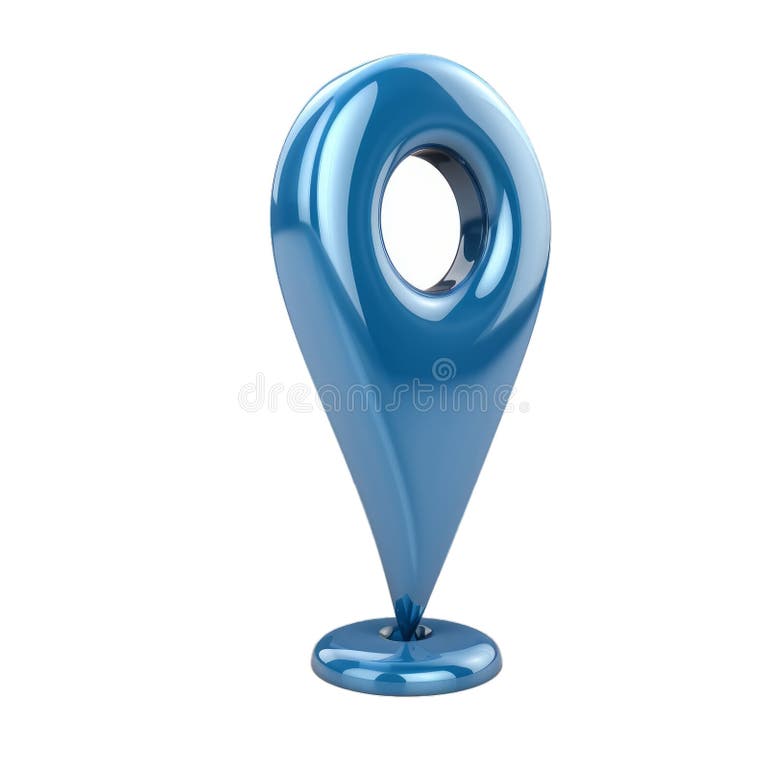 3d Blue Map Pin Icon on Transparent Background Stock Image - Image of ...