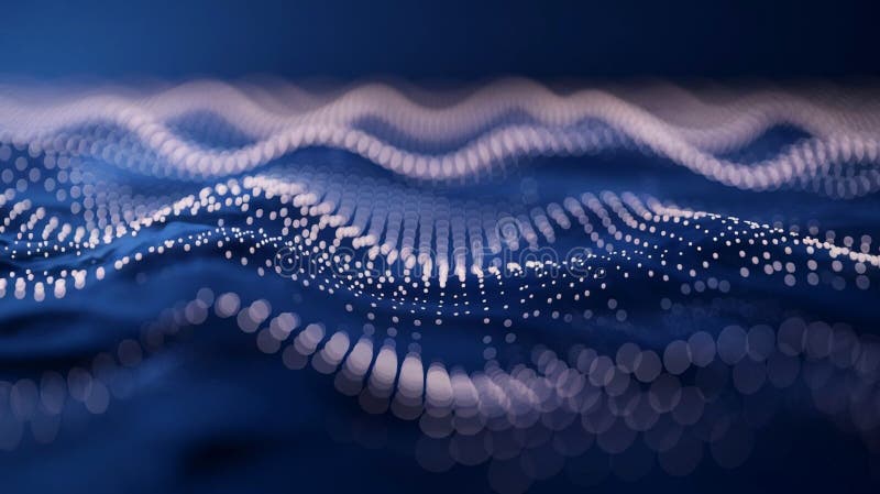 3D Blue Particle Wave - Perfect for Tech and Science Visuals Stock ...