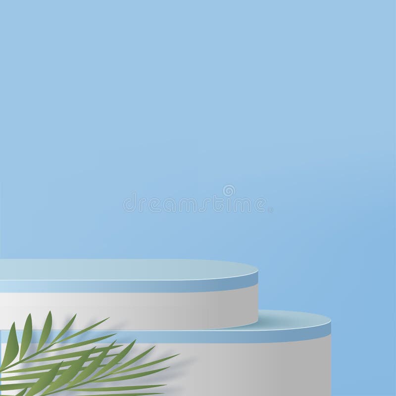 3d Blue Podium and Minimal Blue Wall Scene. 3d Podium Minimal Abstract ...