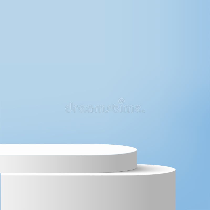 3d Blue Podium and Minimal Blue Wall Scene. 3d Podium Minimal Abstract ...