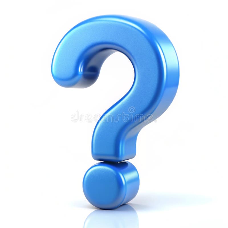 3D blue question mark icon stock illustration. Illustration of ...