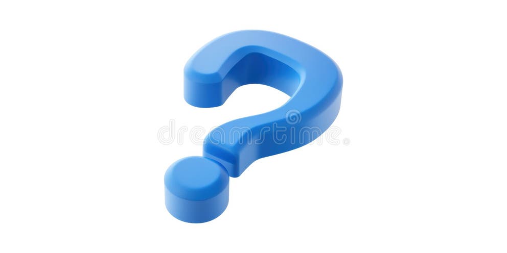 3D Blue Question Mark Symbol. Represents Inquiry, Curiosity, and ...