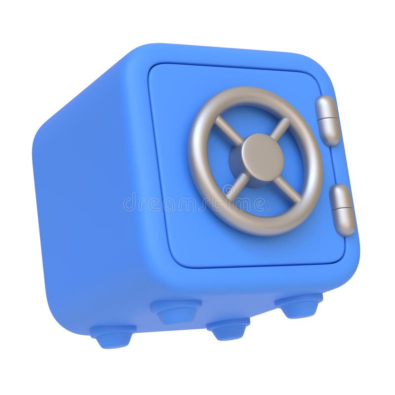 3D Blue Safe Vault with Silver Combination Lock Stock Photo - Image of ...