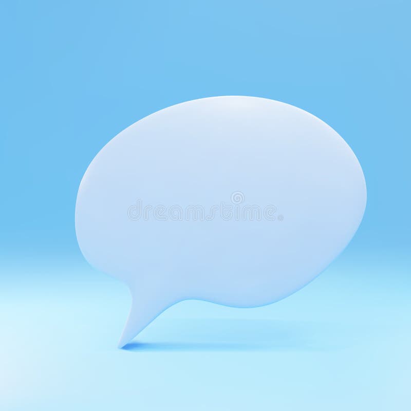 3d Blue Speech Bubble Isolated on Blue Background. Vector Illustration ...