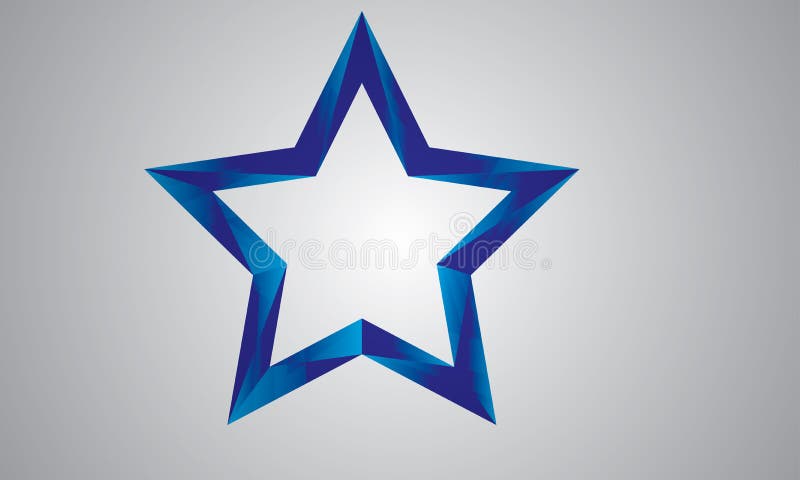 3D Blue star logo Icon stock vector. Illustration of futuristic - 115987621