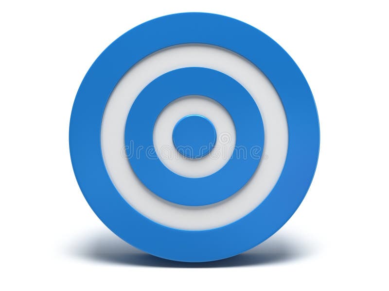 3d blue target stock illustration. Illustration of sharp - 44257313
