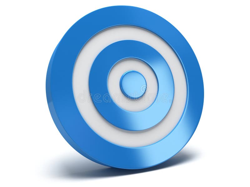 3d blue target stock illustration. Illustration of marksmanship - 44257335