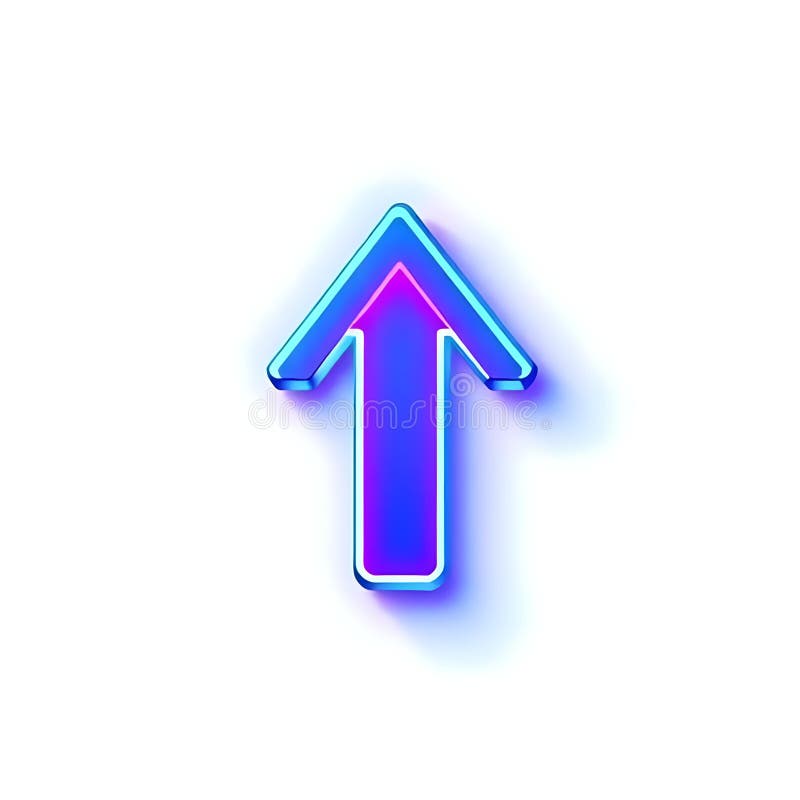 3D Blue Up Arrow Isolated on White Background. AI Generated Image ...