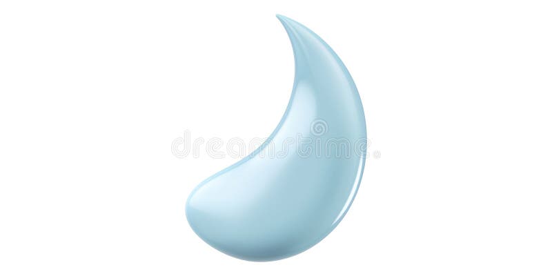 3D Blue Water Drop Shape Isolated on Transparent Background Stock Photo ...