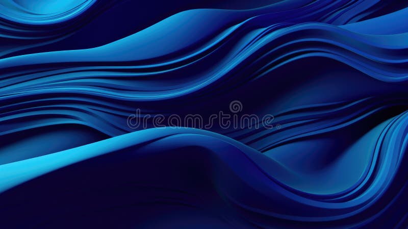 3D Blue Wavy Shapes Background Stock Illustration - Illustration of ...