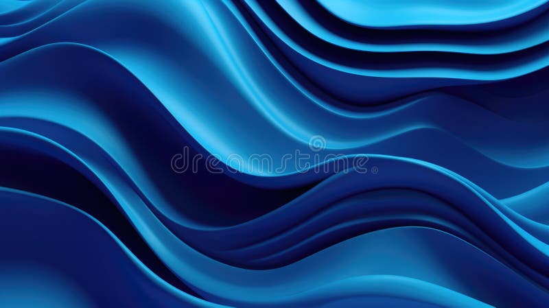 3D Blue Wavy Shapes Background Stock Illustration - Illustration of ...