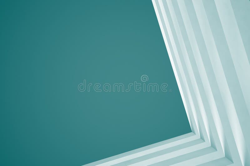 3d Blue White Modern Building Concept Background Stock Illustration ...