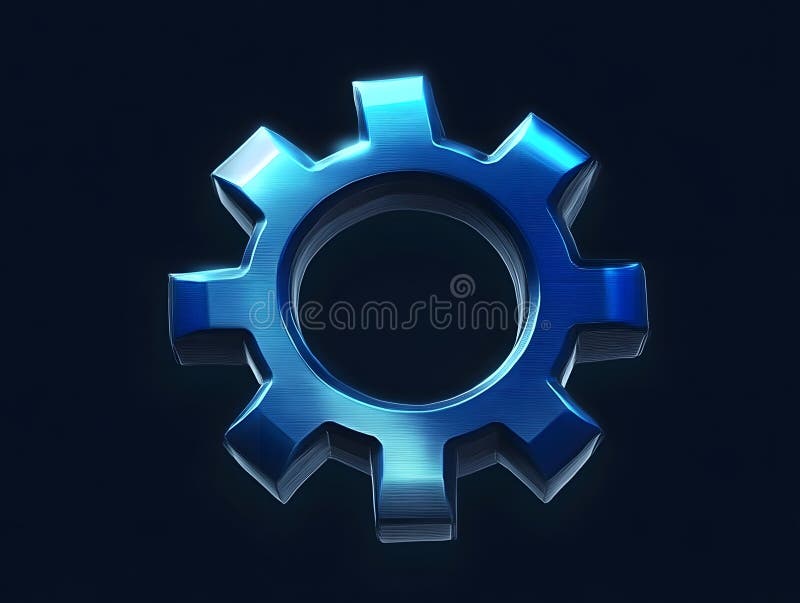 3D BlueMechanical Gear Technology Engineering Icon Logo Stock ...