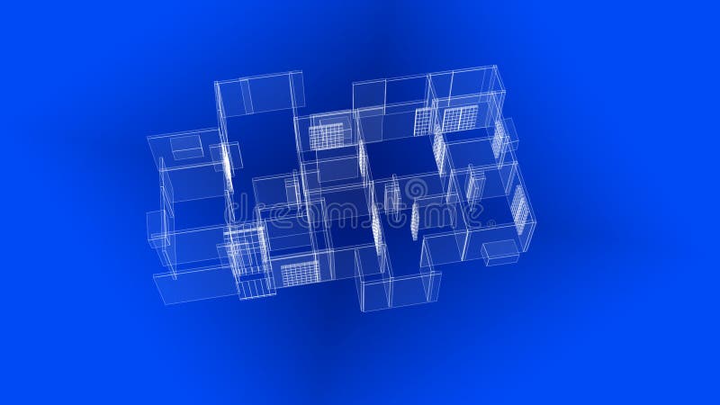 3d animated blueprints stock footage. Video of frame - 39917294