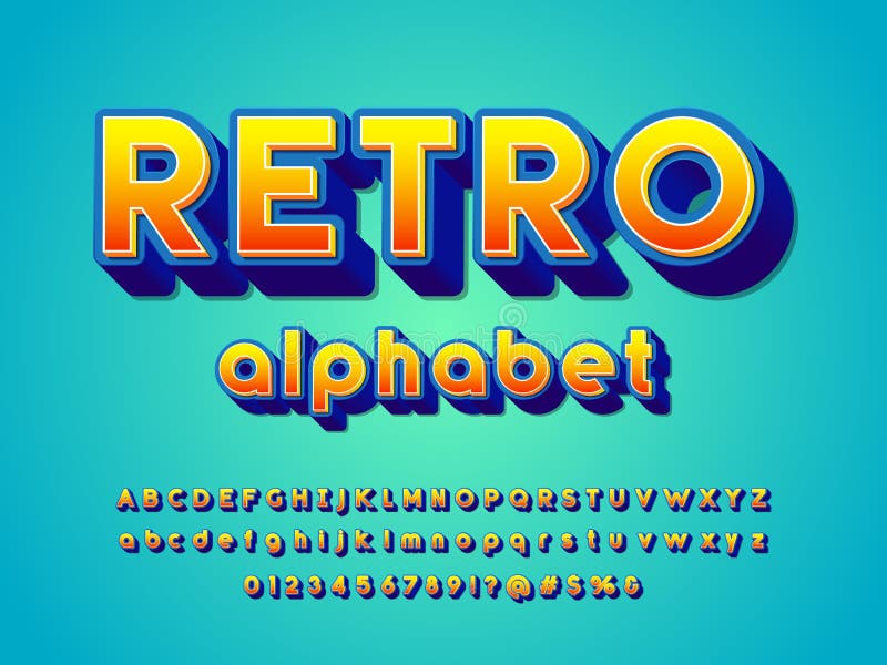 3D bold font stock vector. Illustration of trendy, chrome - 195496382