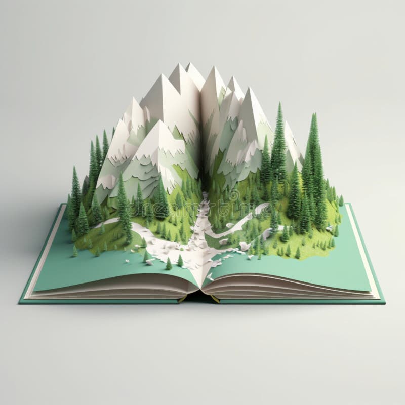 3d Book Forest. Generative Ai Illustration Stock Photo - Image of ...
